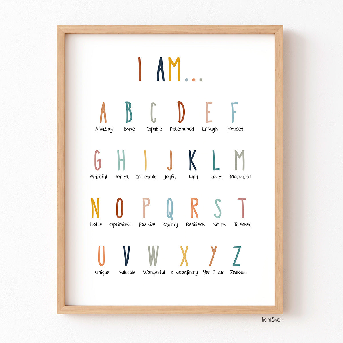 ABC affirmations poster – LightandSaltDesign