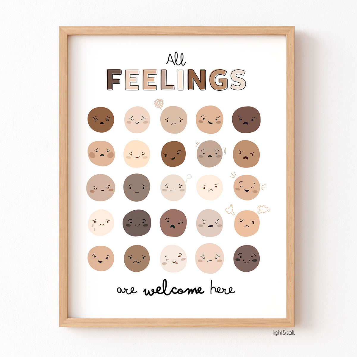 All feelings are welcome here poster – LightandSaltDesign