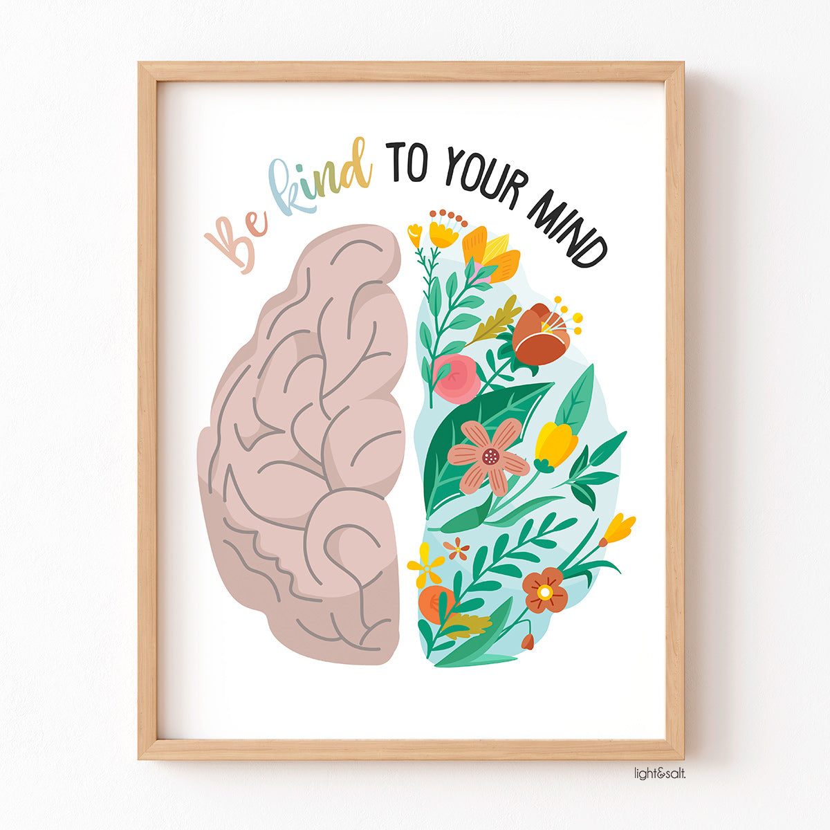 Be kind to your mind poster – LightandSaltDesign