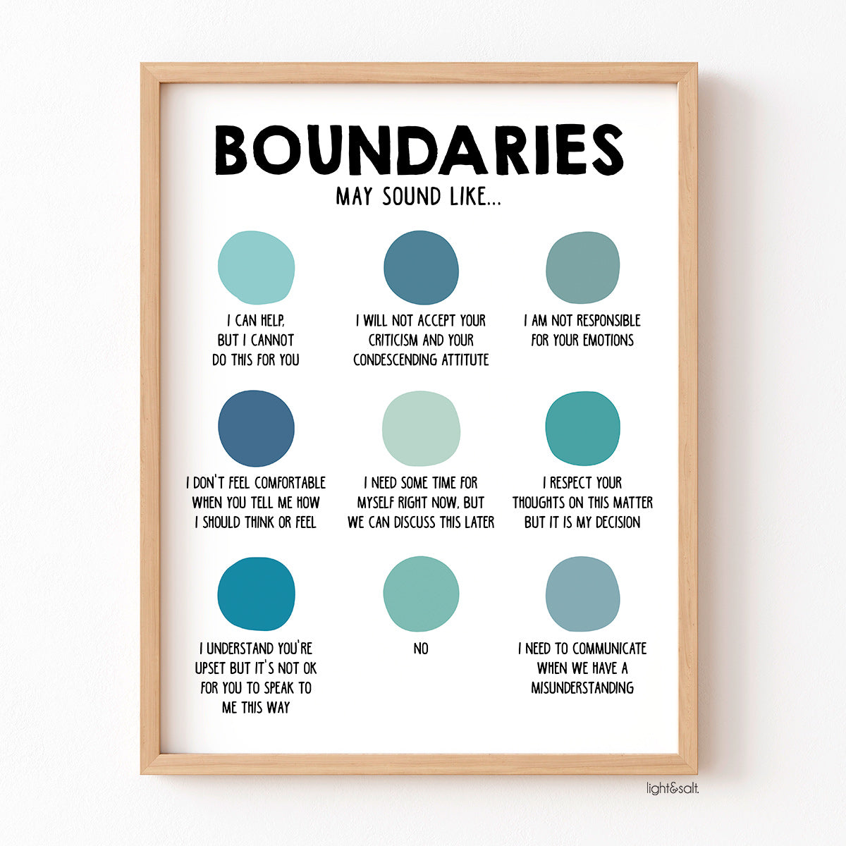 Boundaries may sound like... poster – LightandSaltDesign