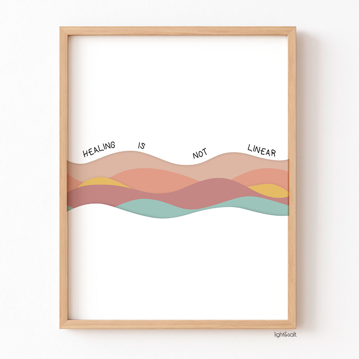 Healing is not linear poster – LightandSaltDesign