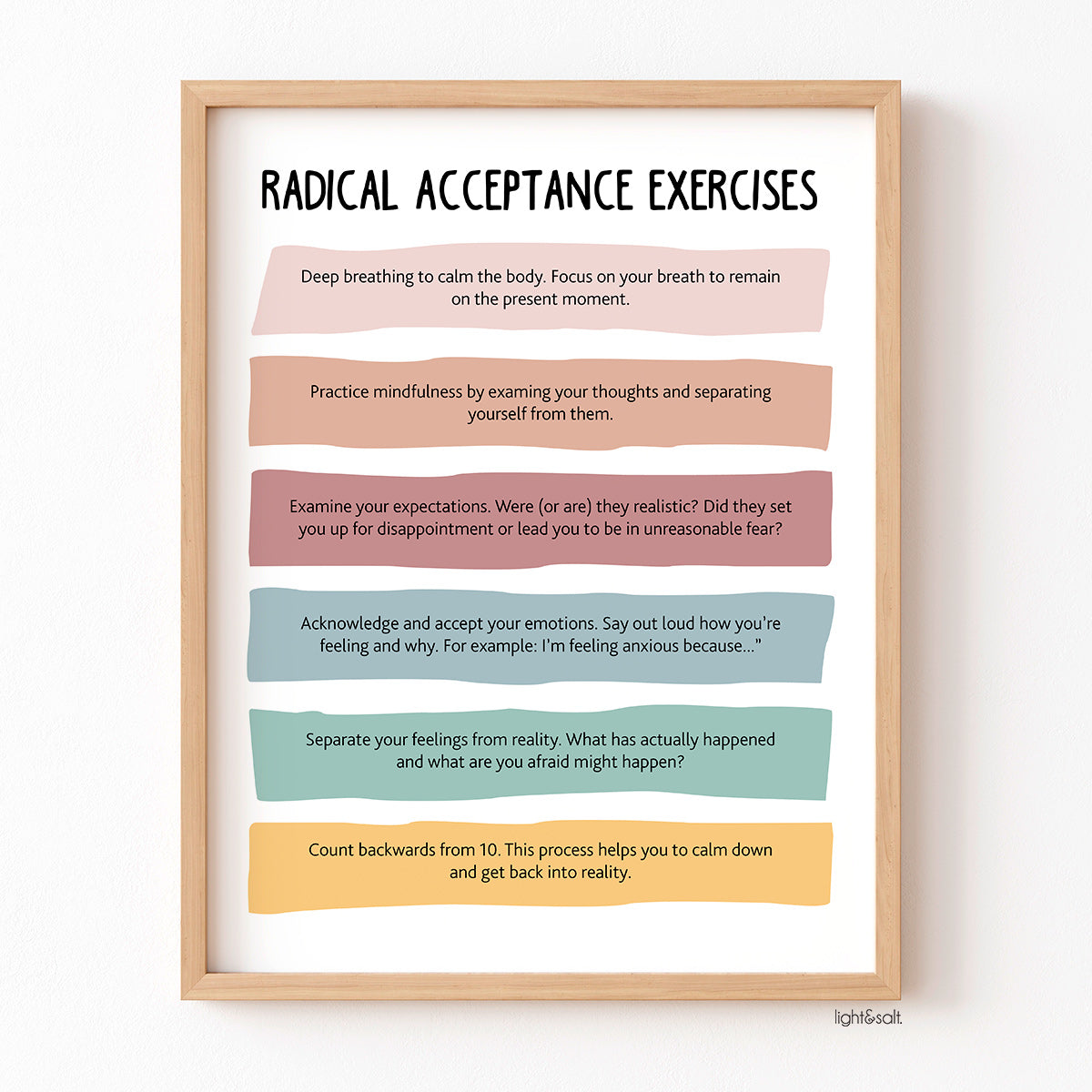 Radical acceptance exercises poster – LightandSaltDesign