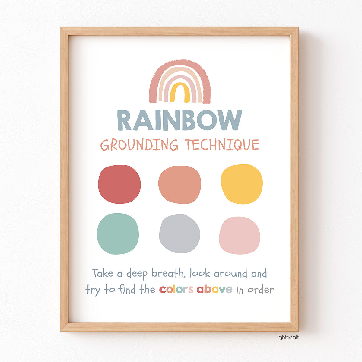 Boho Rainbow grounding technique poster – LightandSaltDesign
