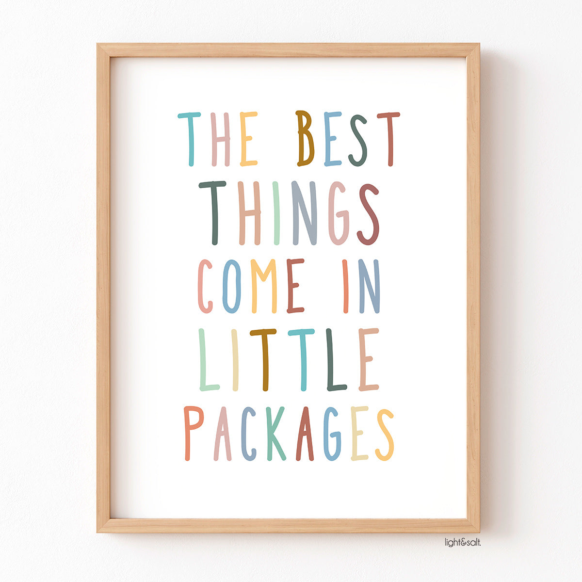 The best things come in little packages poster – LightandSaltDesign