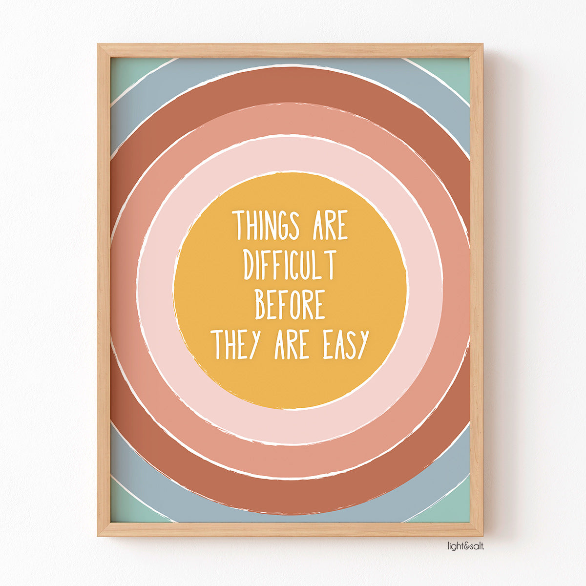 Things are difficult before they are easy poster, growth mindset ...
