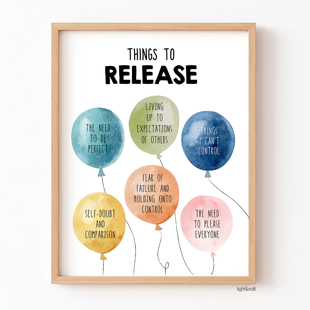 Things to release poster – LightandSaltDesign