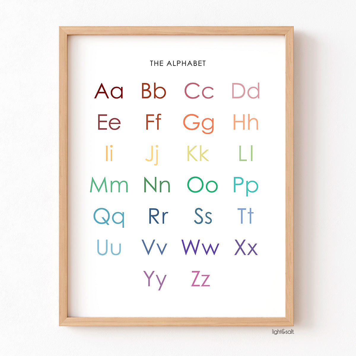 Rainbow alphabet poster – LightandSaltDesign
