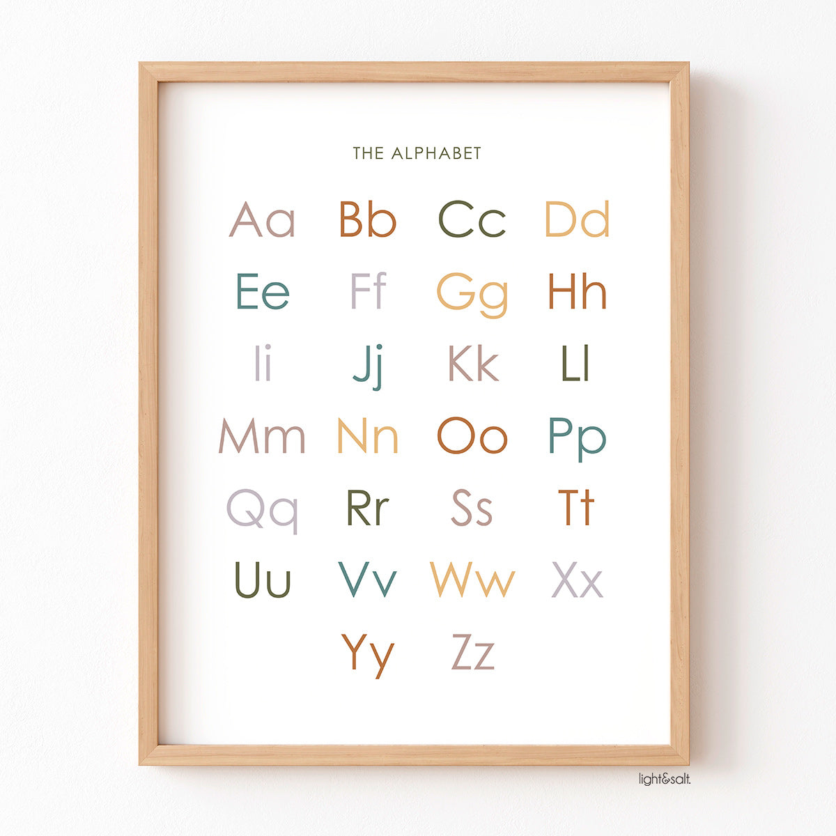 Boho alphabet poster – LightandSaltDesign