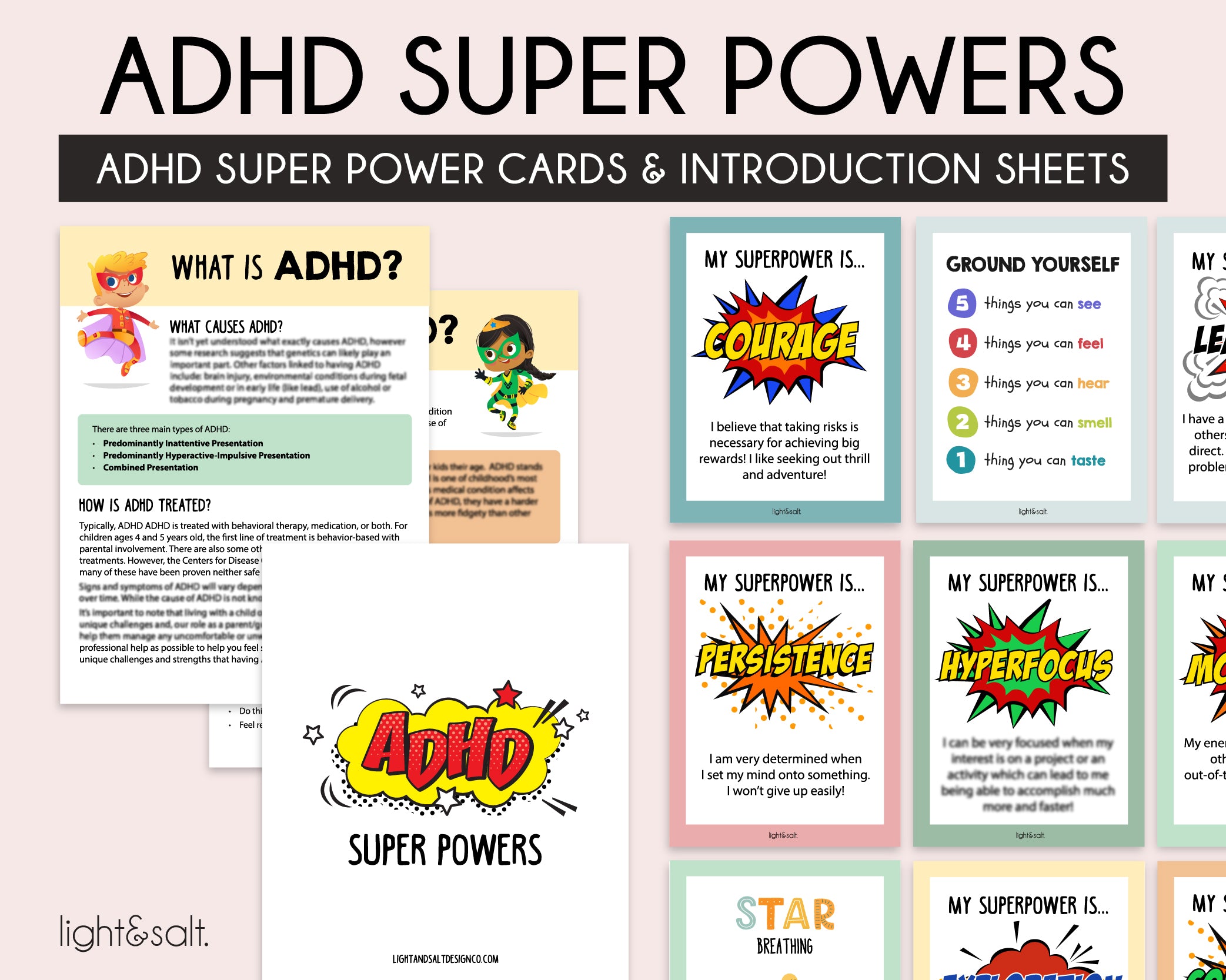 ADHD Superpower strength cards, executive functioning – LightandSaltDesign
