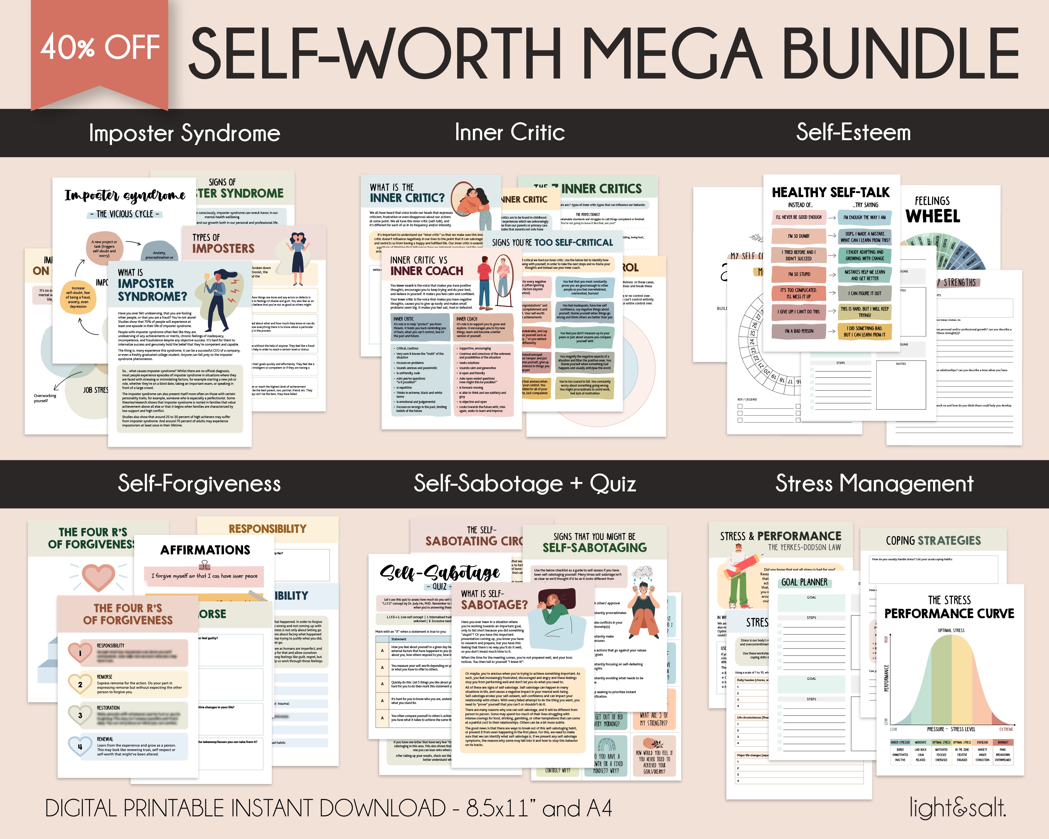 Self worth discovery therapy bundle – LightandSaltDesign