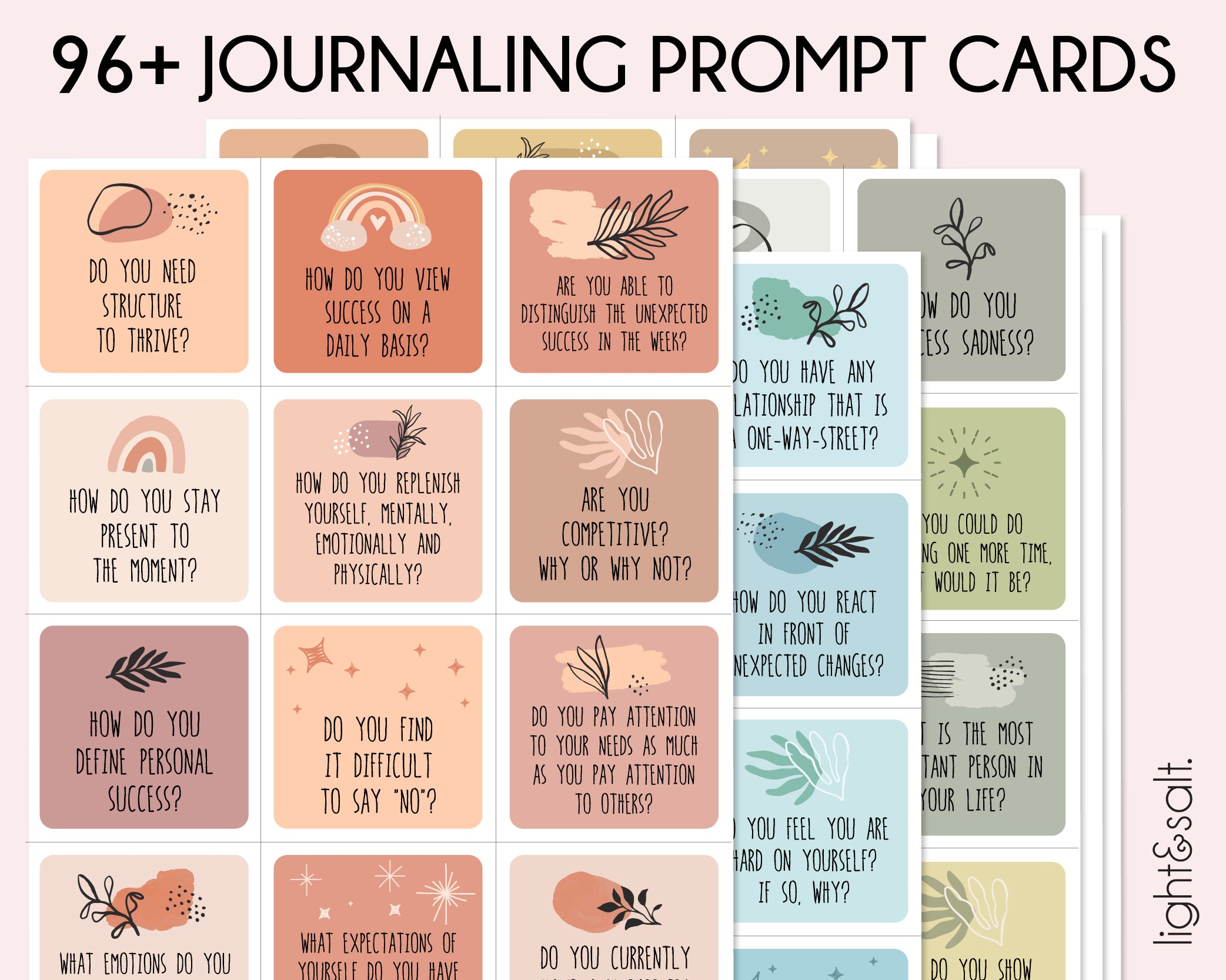 Journaling prompt cards – LightandSaltDesign