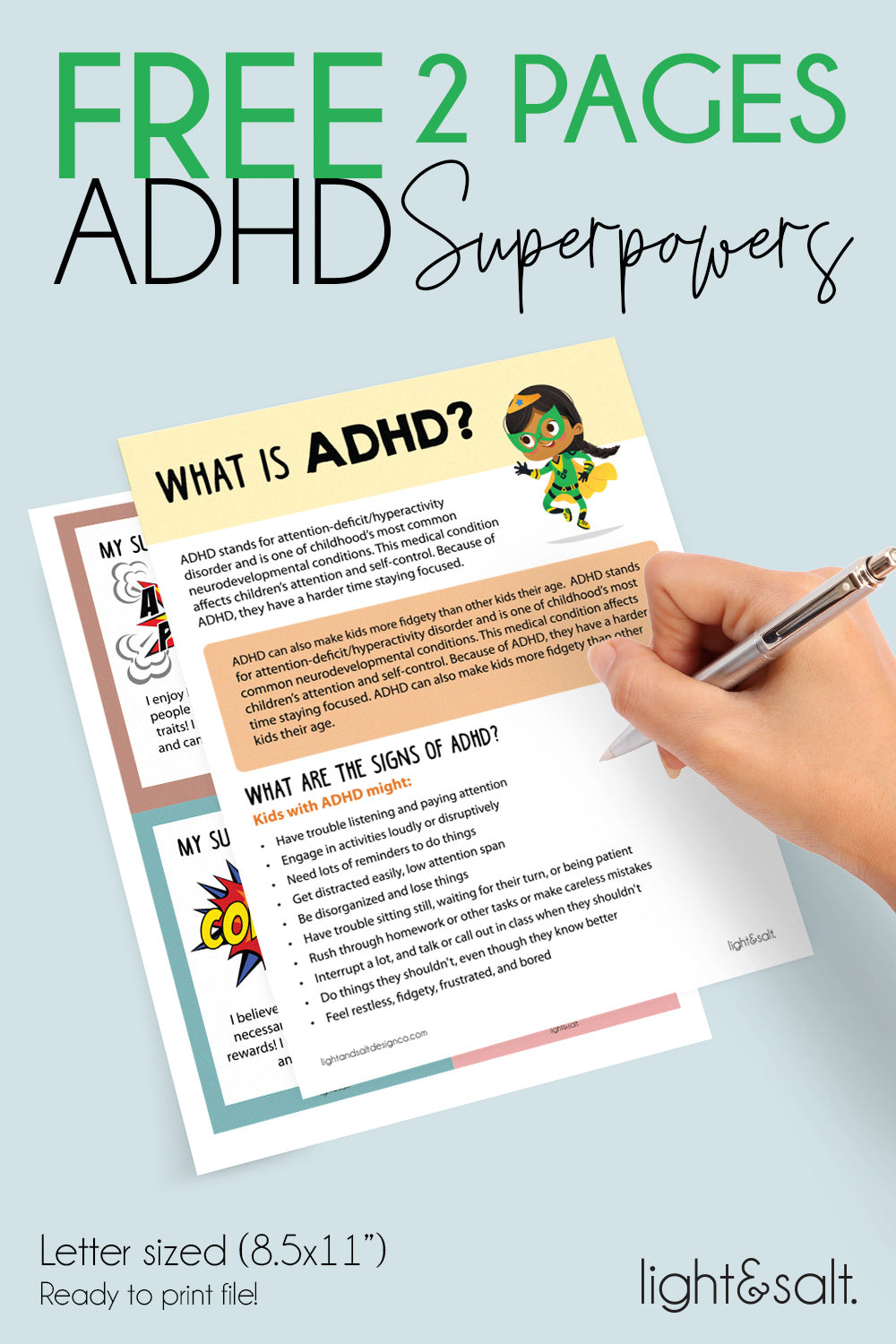 OCTOBER FREEBIE - ADHD Super Powers! – LightandSaltDesign