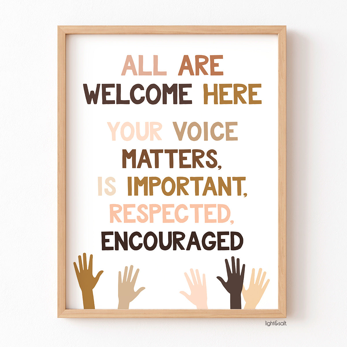 All are welcome here diversity and inclusion poster – LightandSaltDesign
