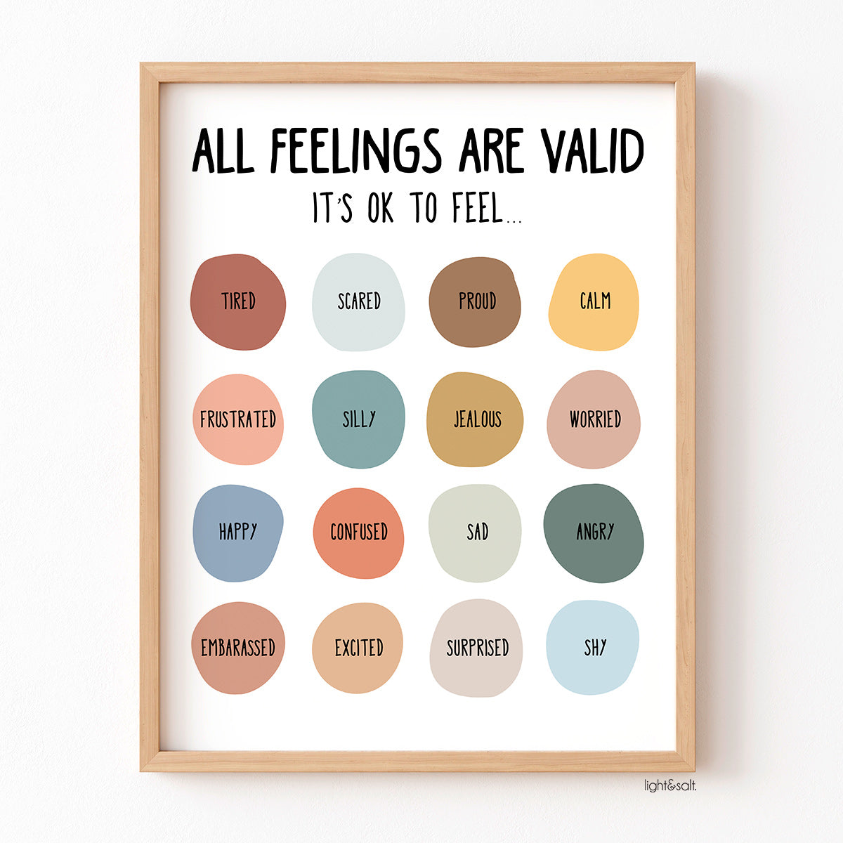 All feelings are valid poster – LightandSaltDesign