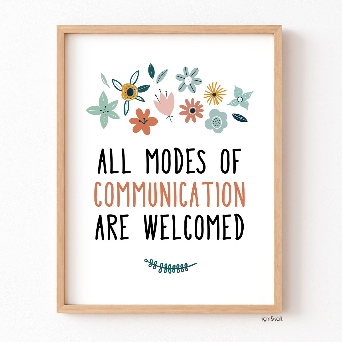 All modes of communication are welcome poster – LightandSaltDesign