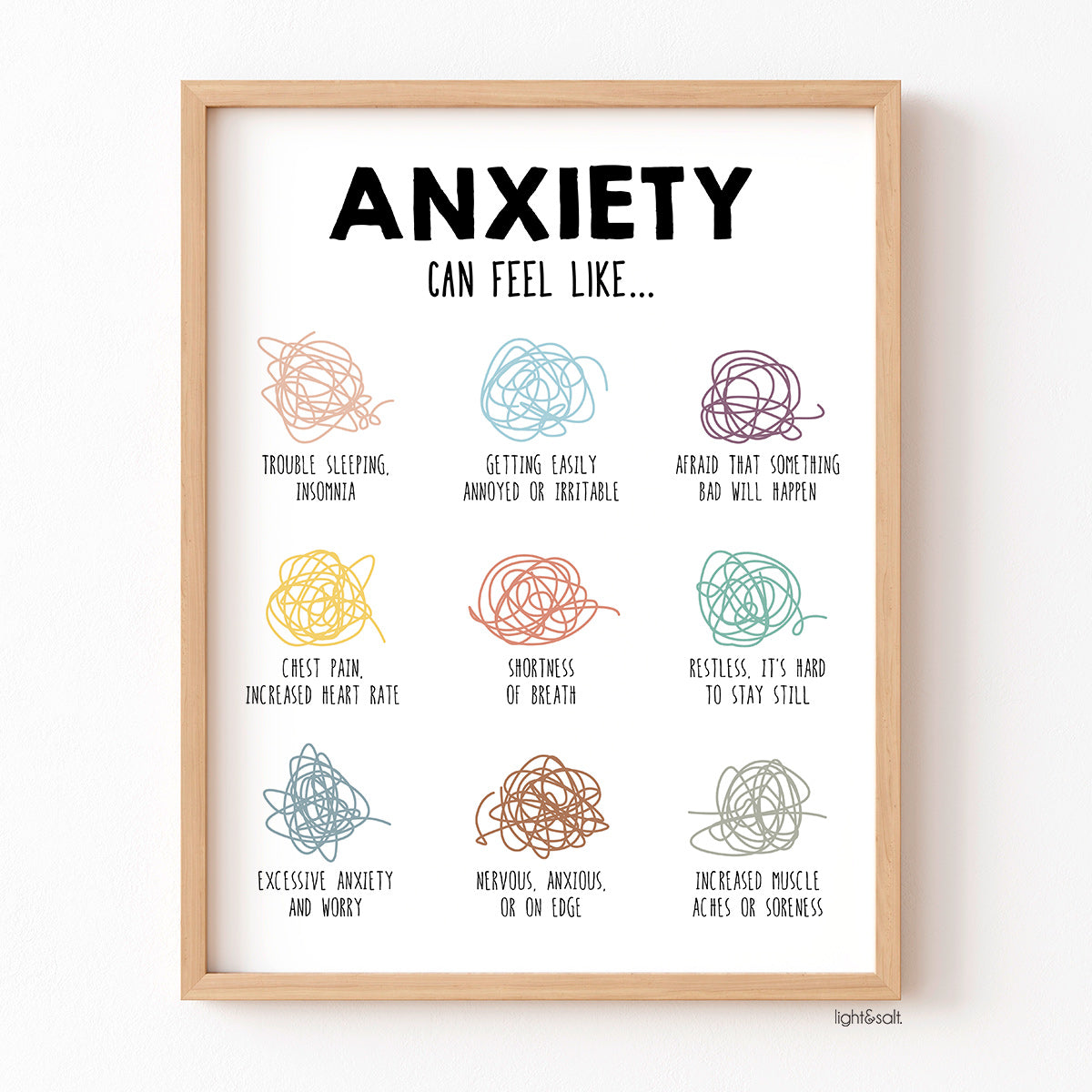 Anxiety can feel like... poster – LightandSaltDesign