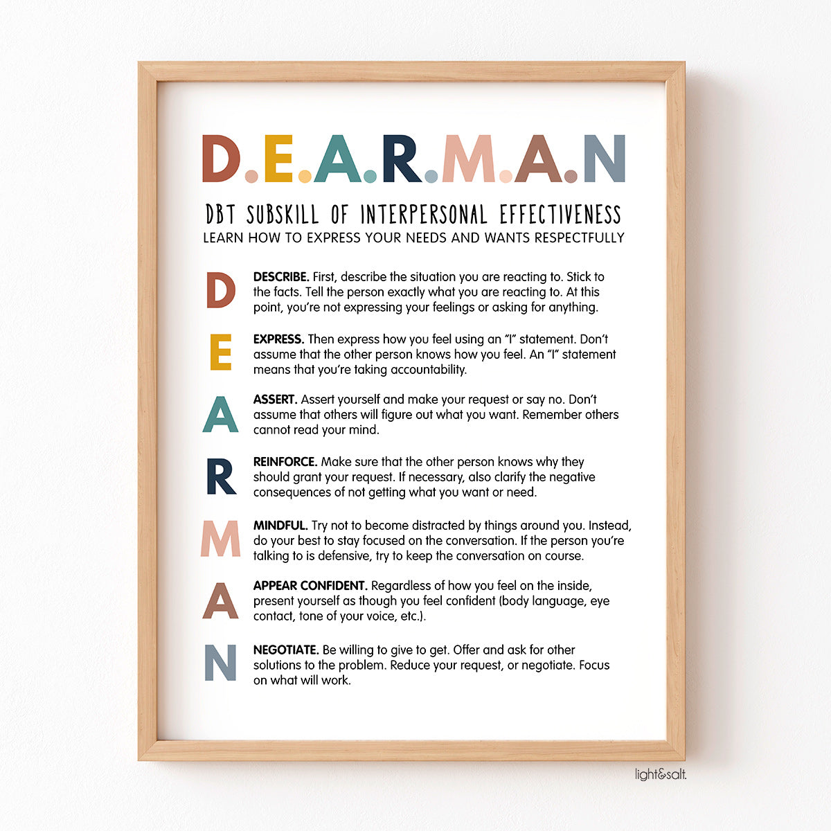 DEAR MAN DBT poster – LightandSaltDesign