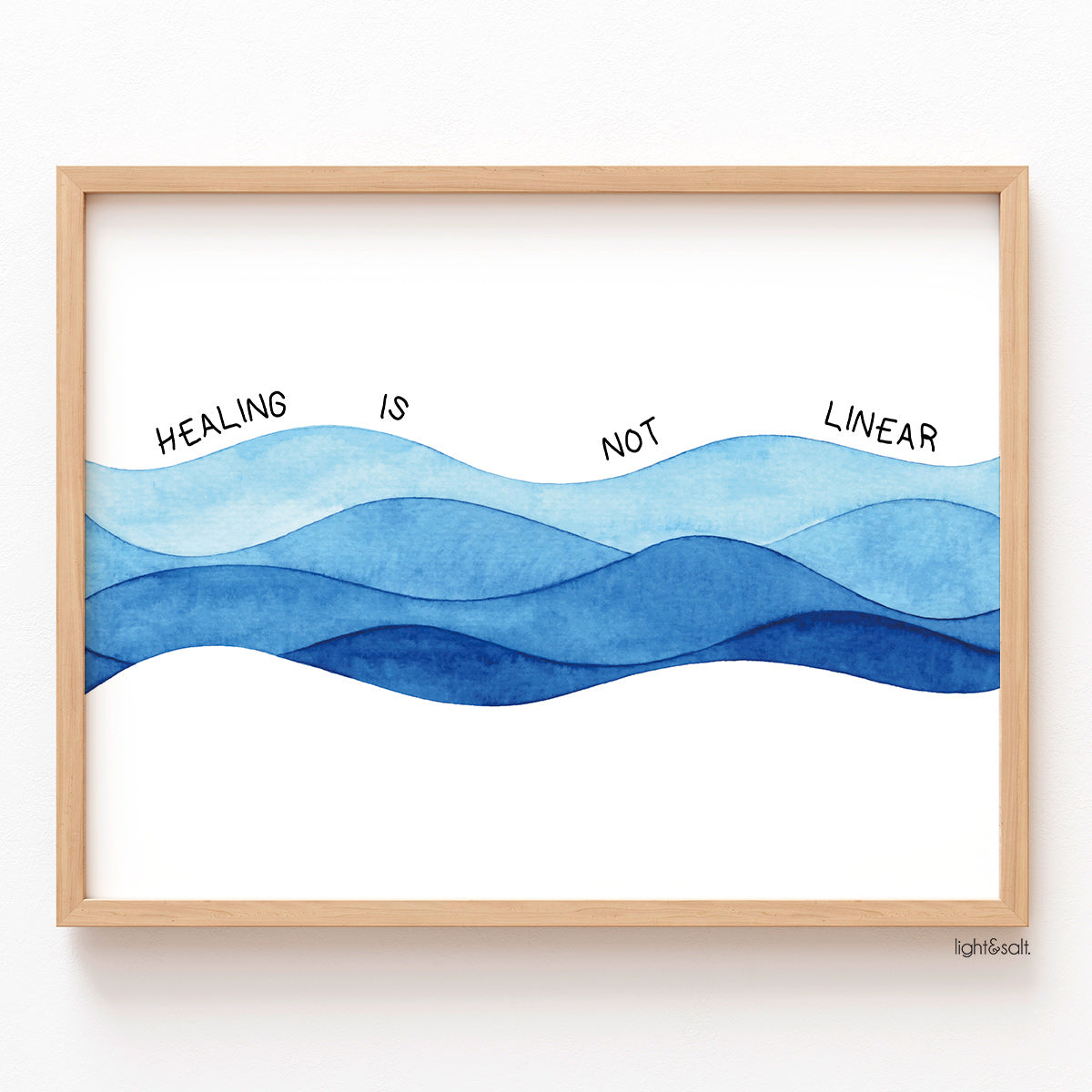 Healing is not linear poster – LightandSaltDesign
