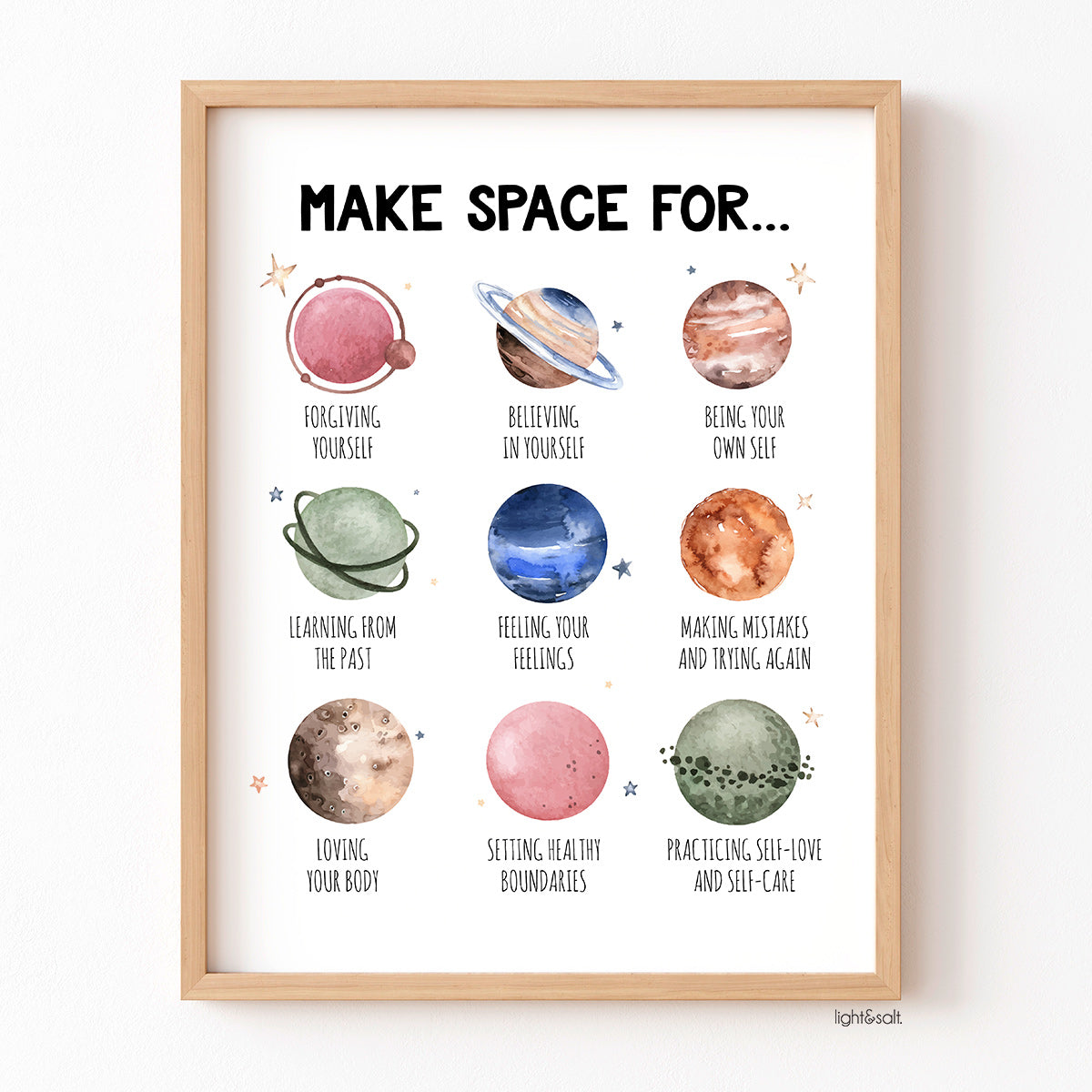 Make space for... poster – LightandSaltDesign