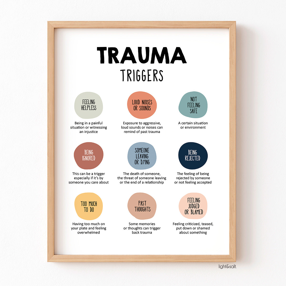 Trauma triggers poster – LightandSaltDesign