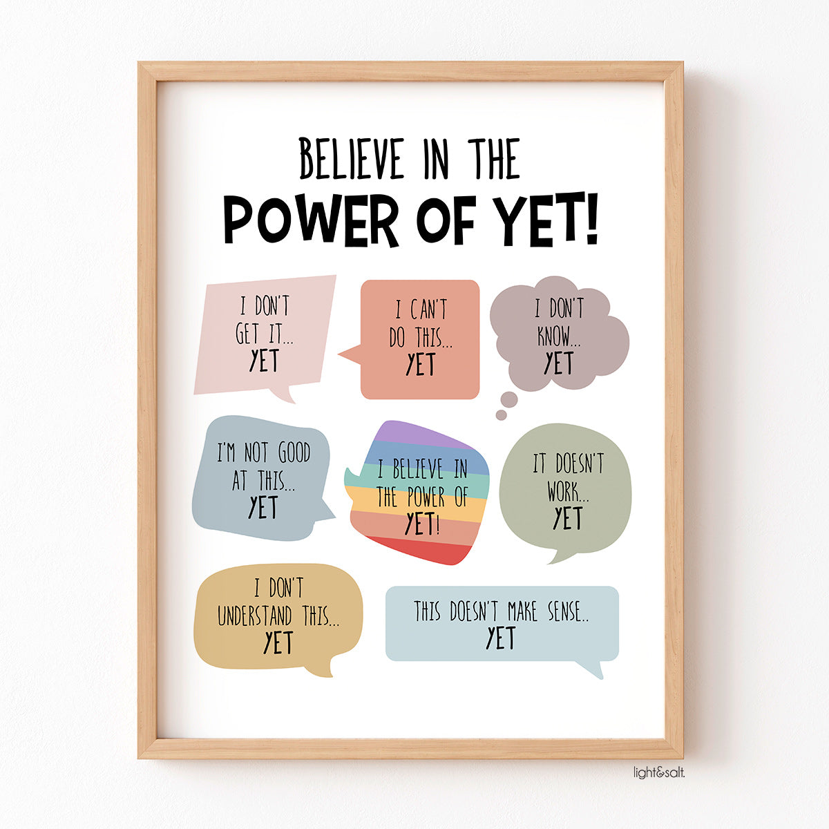 Believe in the power of Yet poster – LightandSaltDesign