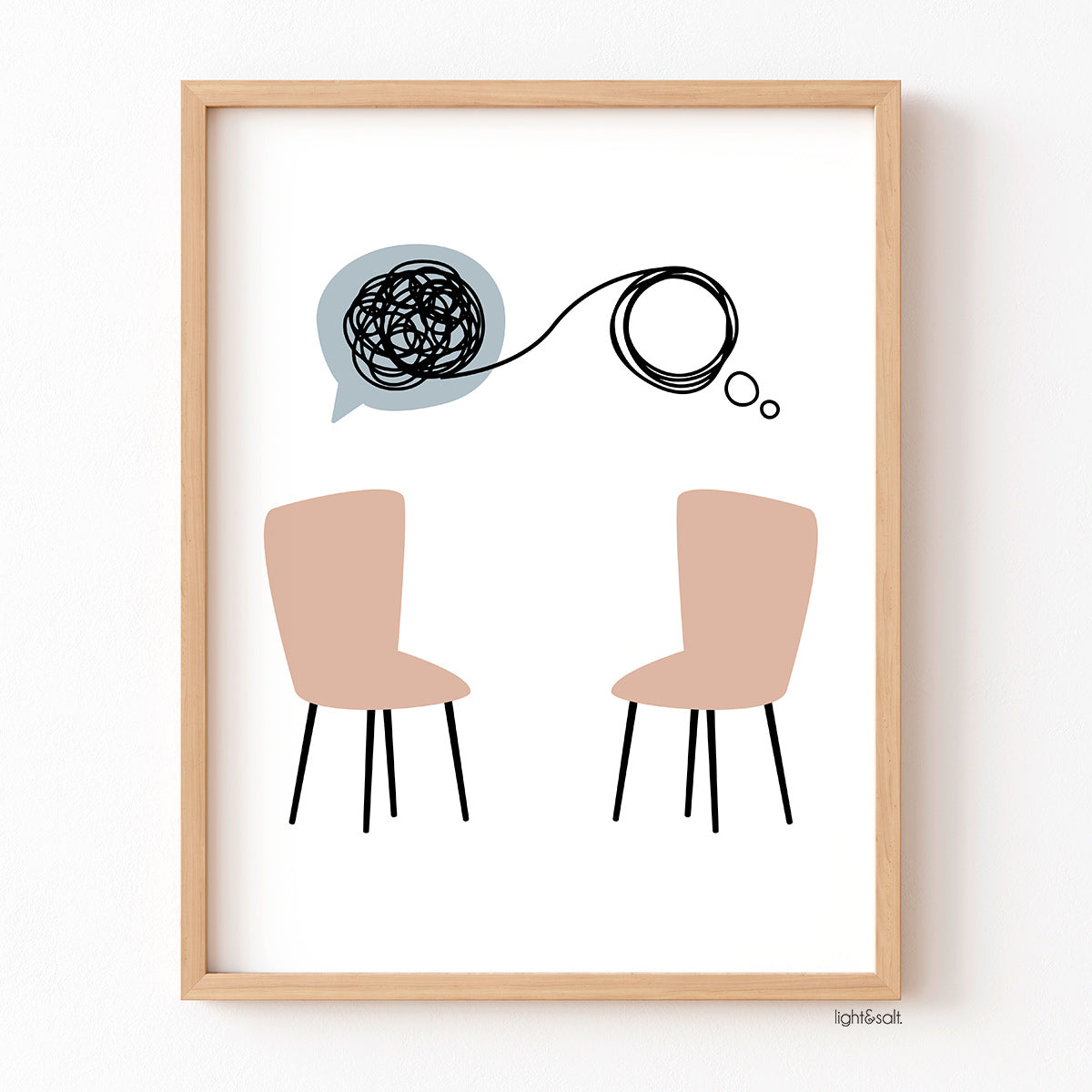Therapy Office Poster Talking Helps Lightandsaltdesign