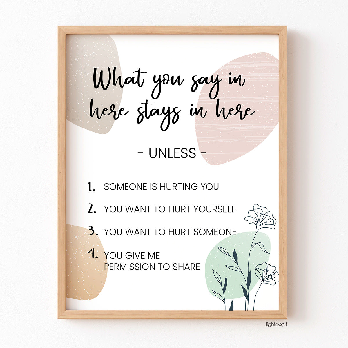 What you say in here stays in here, confidentiality poster ...