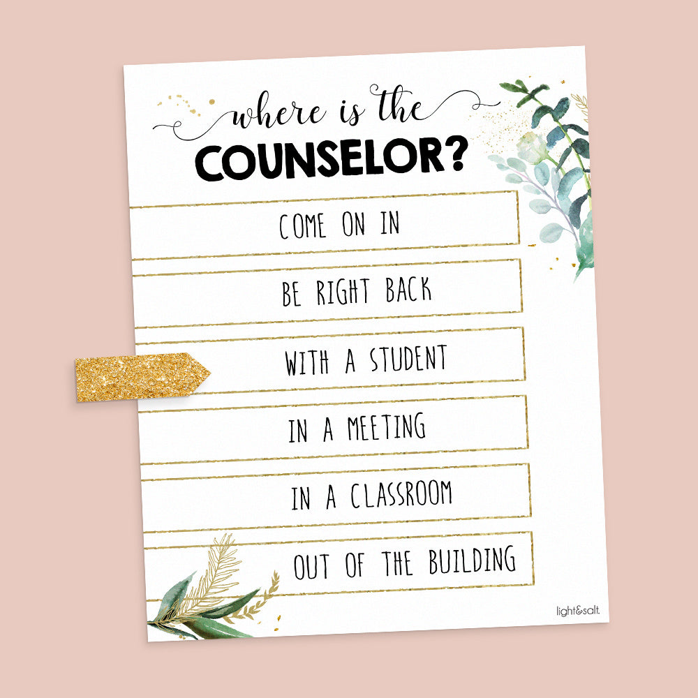 Where is the counselor? poster sign – LightandSaltDesign