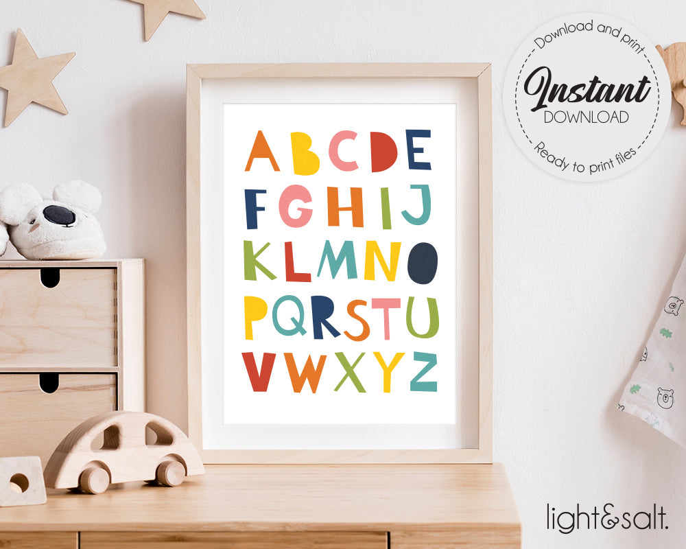 ABCD Alphabet poster – LightandSaltDesign