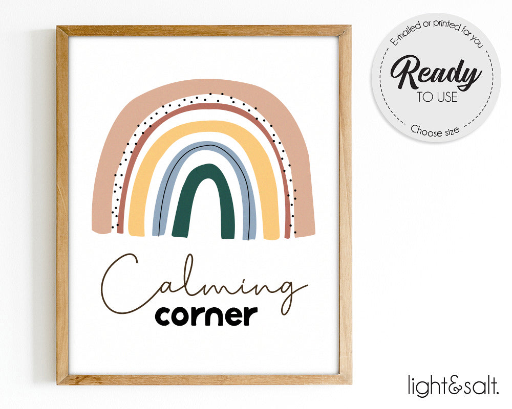 Calming corner set of 4 posters – LightandSaltDesign