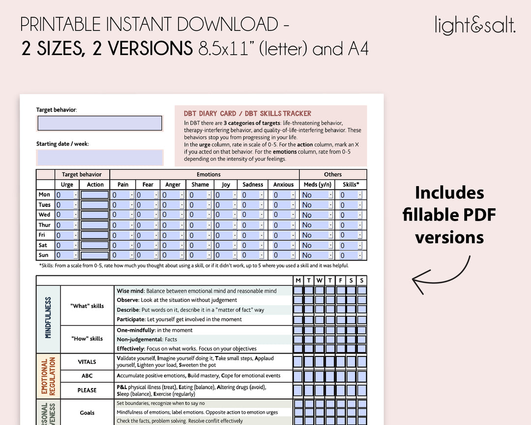 Dbt Diary Card Simple DBT Skills Diary Card On The App Store